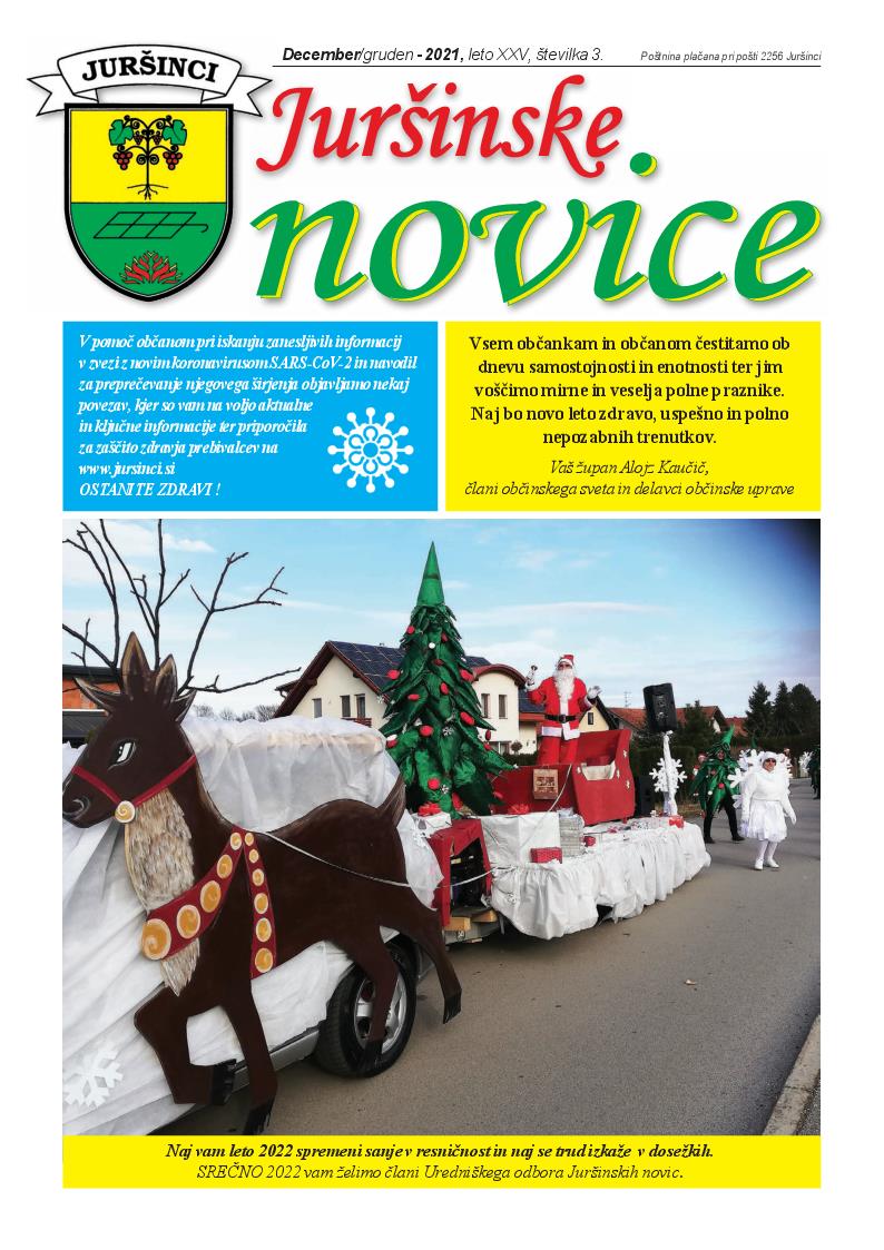Juršinske novice, december, št. 3/2021 - jursinci.si